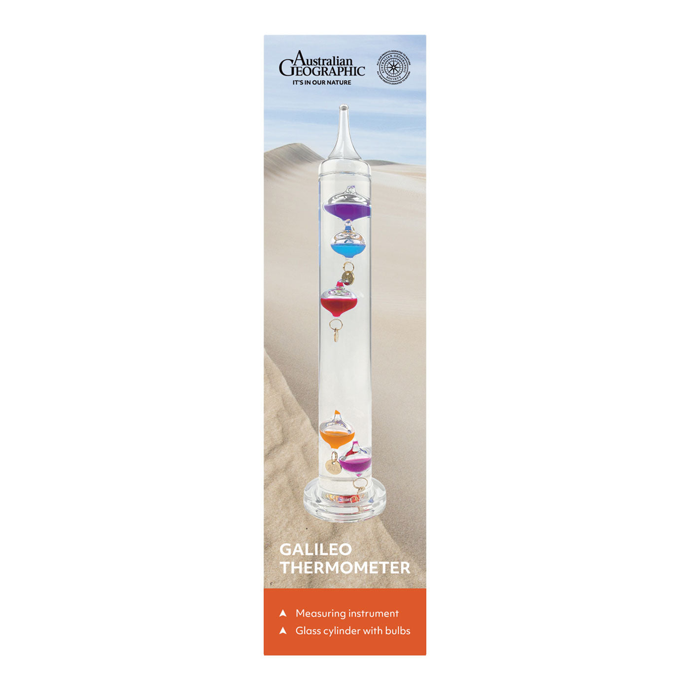 Galileo Thermometer – Glass 27.5cm — Australian Geographic