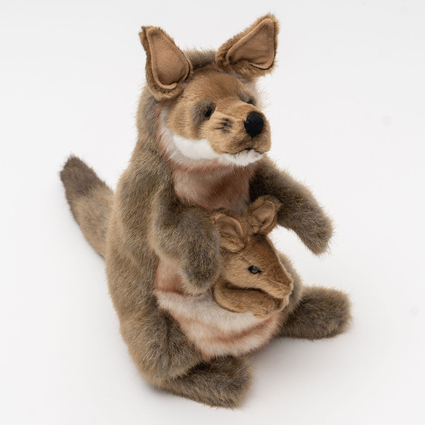 Hansa Kangaroo And Joey Puppet - 29cm - Soft Plush Toy | Australian ...