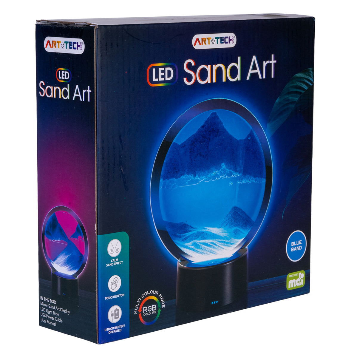 Circular LED Sand Desk Art - Blue - Australian Geographic Shop
