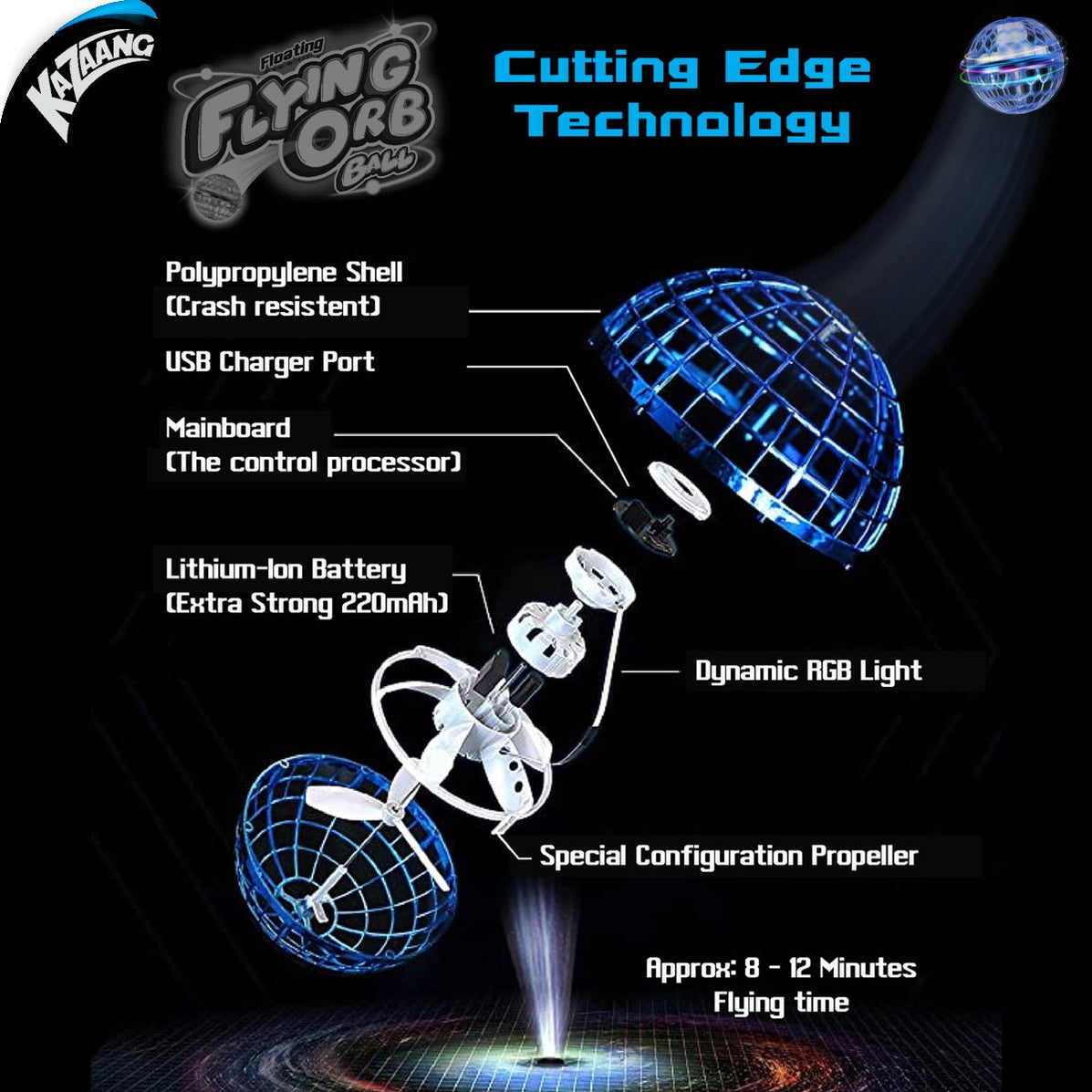 Kazaang Flying Orb Ball - Blue — Australian Geographic