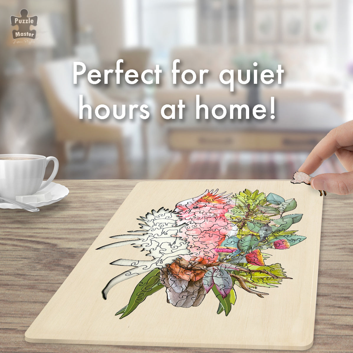 Shaped Wooden 132 Piece Major Mitchell's Cockatoo Jigsaw Puzzle ...