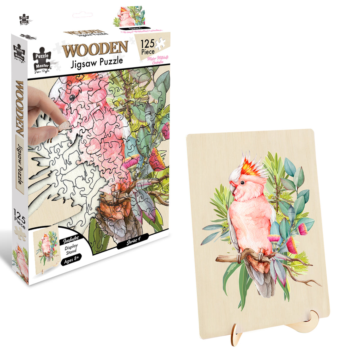 Shaped Wooden 132 Piece Major Mitchell's Cockatoo Jigsaw Puzzle ...