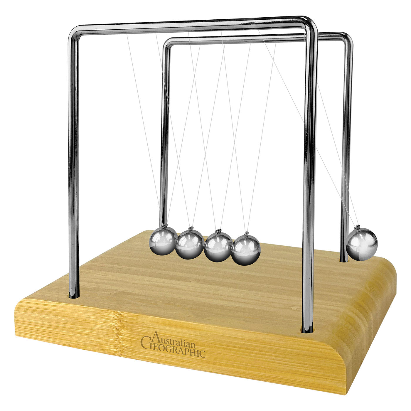 Newton’s Cradle – Bamboo Base — Australian Geographic