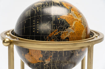 Amalfi Around The World Globe Black/Gold — Australian Geographic