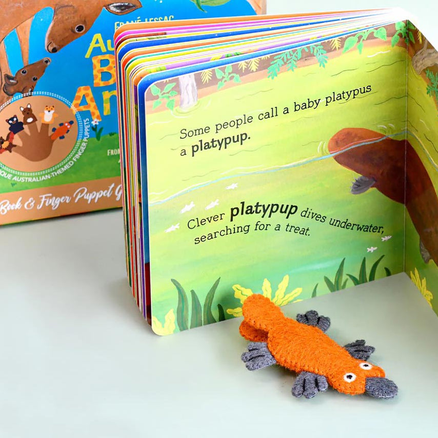 Australian Baby Animals by Fran Lessac - Book and Finger Puppet Set ...